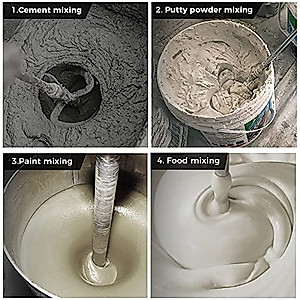 ANBULL 2100W Handheld Electric Concrete Mixer, Portable Cement Mixer Mortar Plaster Paint Fodder Stirring Tool, Adjustable 6 Speed 110V