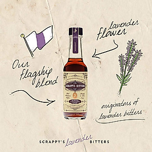 Scrappy's Bitters - Lavender, 5 oz - Organic Ingredients, Finest Herbs & Zests, No Extracts, Artificial Flavors, Chemicals or Dyes. Made in the USA! (Pack of 2)