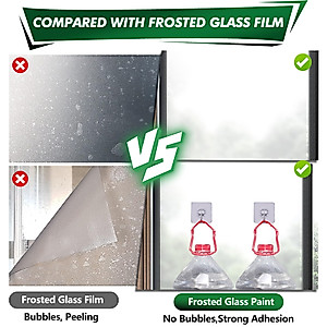 Frosted Glass Paint, Privacy Window Paint For Glass, Frosted Glass Spray Waterproof & UV Resistant, Window Frosting Spray For Shower Doors, Bathroom, Kitchen, Craft, Indoor & Outdoor (16oz)