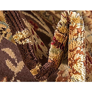 Unique Loom Voyage Collection Traditional Oriental Classic Intricate Design Area Rug, 7' 1" x 10' Rectangle, Brown/Cream