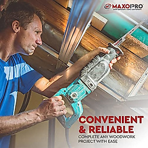 32-Pieces Reciprocating Saw Blades Set – Premium Quality Sawzall Blades for Metal and Woodcutting – Durable & Sharp Pruning Saw Blades with Organizer Pouch - by MaxoPro