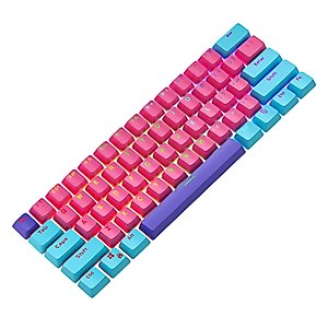 Ussixchare Keycaps 60 Percent 104 Backlit PBT Key Cap Set for 60% Gaming Keyboard Gateron Kailh MX Switches(Ahri)
