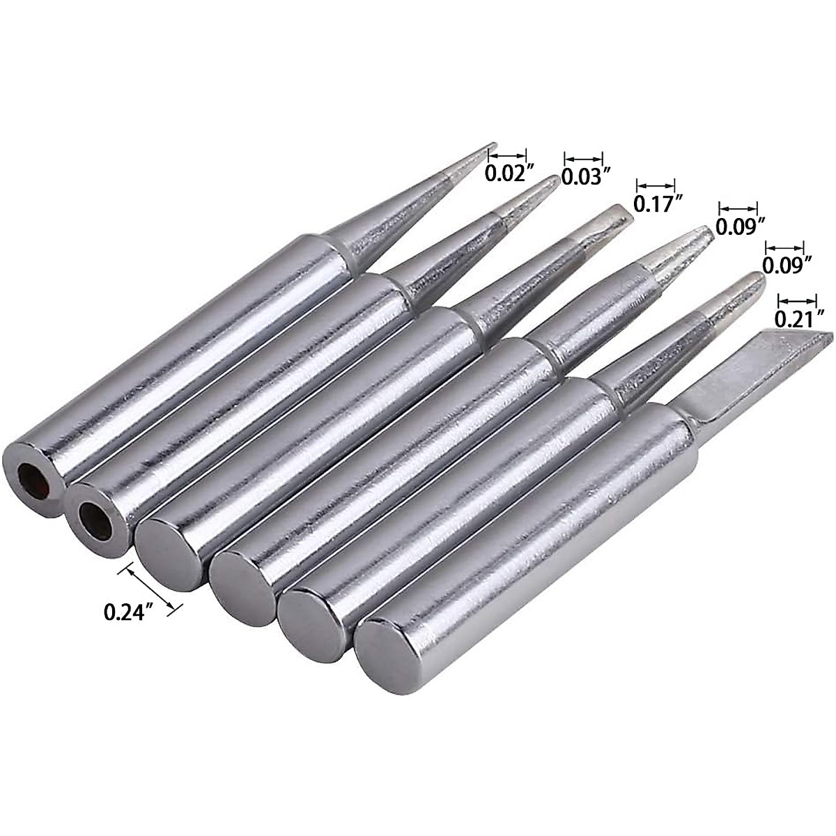 6PCS Soldering Tips for Weller ST Series Tip Replace Weller ST7 WLC100,SP40L / SP40N and WP25, WP30, WP35 Irons Tips