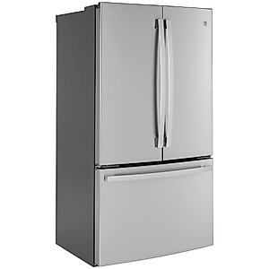 GE GWE23GYNFS 36" French Door Refrigerator with 23.1 cu. ft. Total Capacity, Energy Star, in Stainless Steel