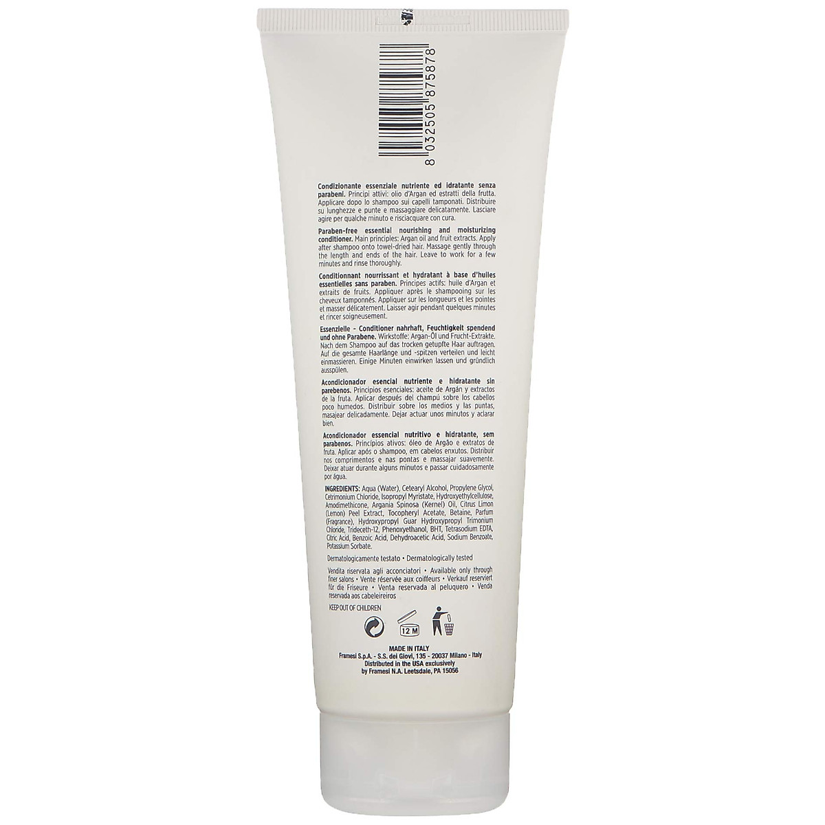 Framesi Morphosis Sublimis Conditioner with Moisturizing Argan Oil, 8.4 fl oz