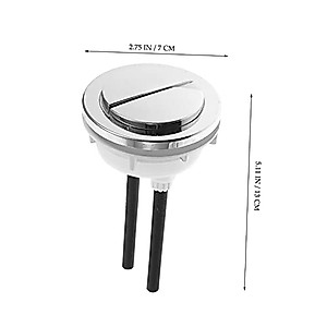 Cabilock 2pcs toilet button toilet accessories dual flush button toilet parts toilet water tank parts accessories for sterling toilet replacement parts Plastic Toilet Push Button pure suite