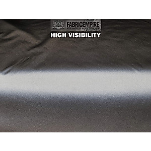 Reflective Lightweight Sports/Safety High Visibility Fabric 55" Wide/Sold by The Yard (Non-Stretch, Black)