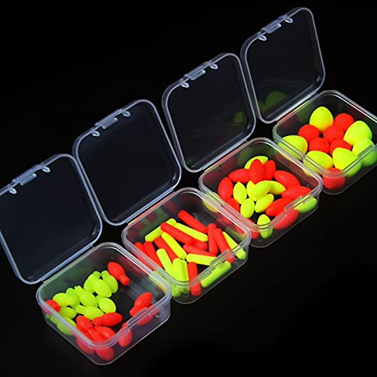 24 Pieces Small Clear Plastic Beads Storage Containers, Storage Box with Hinged Lid for Storing Crafts Jewelry Business Cards Hardware Beads and More