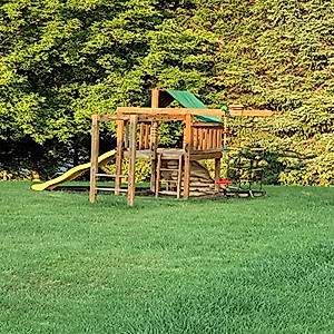 Sevenmore Playground Replacement Canopy, 43" x 90" Outdoor Swingset Shade Kids Playground Roof Canopy Waterproof Cover Snow Proof Tent Replacement Tarp Sunshade (Green-43 90")