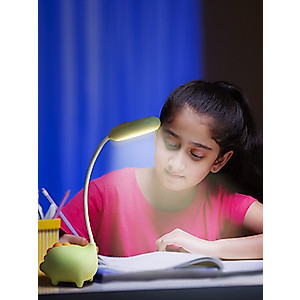 Unique Dinosaur Desk Lamp LED Night Light for Kids Wireless Charging Student Learning Eye Protection Lamp USB Rechargeable Home Bedroom Study Desk Room Decoration Lamp is the Teens Girls Best Gift