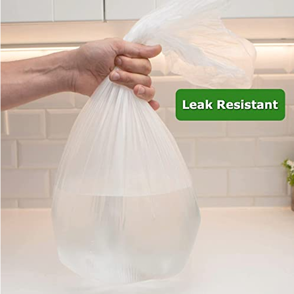 4 Gallon Trash Bags Small Bathroom Garbage Bags Clear Plastic Wastebasket Trash Can Liners for Home and Office Bins, 200 Count