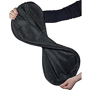 Foldable Laundry Basket, Black Pop Up Clothes Basket Storage Hamper Mesh Laundry Washing Bag for Bedroom Camping, 14"×13"×24"