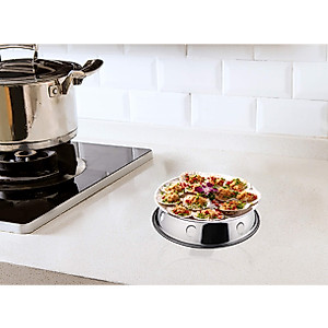 Lake Tian Stainless Steel Wok Ring/Small Metallic Round Bottom Plated Steel Construction Wok Rack Universal Size for Gas Stove Fry Pans (2)