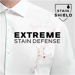 Van Heusen Men's Dress Shirt Slim Fit Stain Shield Stretch, Mercury, 15"-15.5" Neck 34"-35" Sleeve