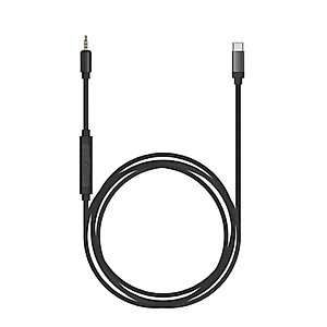 Koss Utility Cord USB-C Cable, Works Utility Series System, in-Line Microphone and Remote, Built-in 24-bit/96kHz DAC, Black