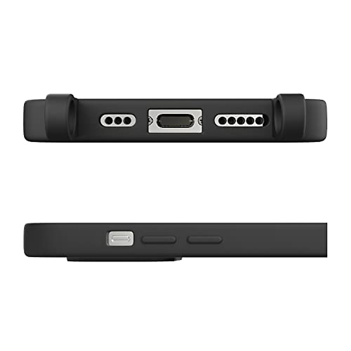 ZTOFERA Crossbody Case for iPhone 13 Pro Max 6.7 inch with Lanyard Strap Adjustable Rope Liquid Silicone Soft Cover Black