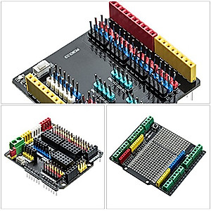 CQRobot 2.54 mm Pitch 4-Pin / 5-Pin / 6-Pin / 8-Pin / 10-Pin Colorful Stackable Stacking Pin PCB Vertical Header Kit. Application to DIY Prototyping Electronic Projects.