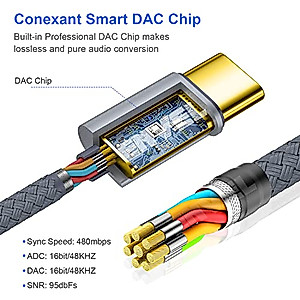 USB C to 3.5mm Jack Headphone Adapter, 2 Pack ENVEL Type C to Aux Audio Dongle Cable Compatible with iPhone 15 Pro Max Samsung Galaxy S23 S22 S21 S20 FE Ultra 5G,iPad Pro, Google Pixel 5/6/7