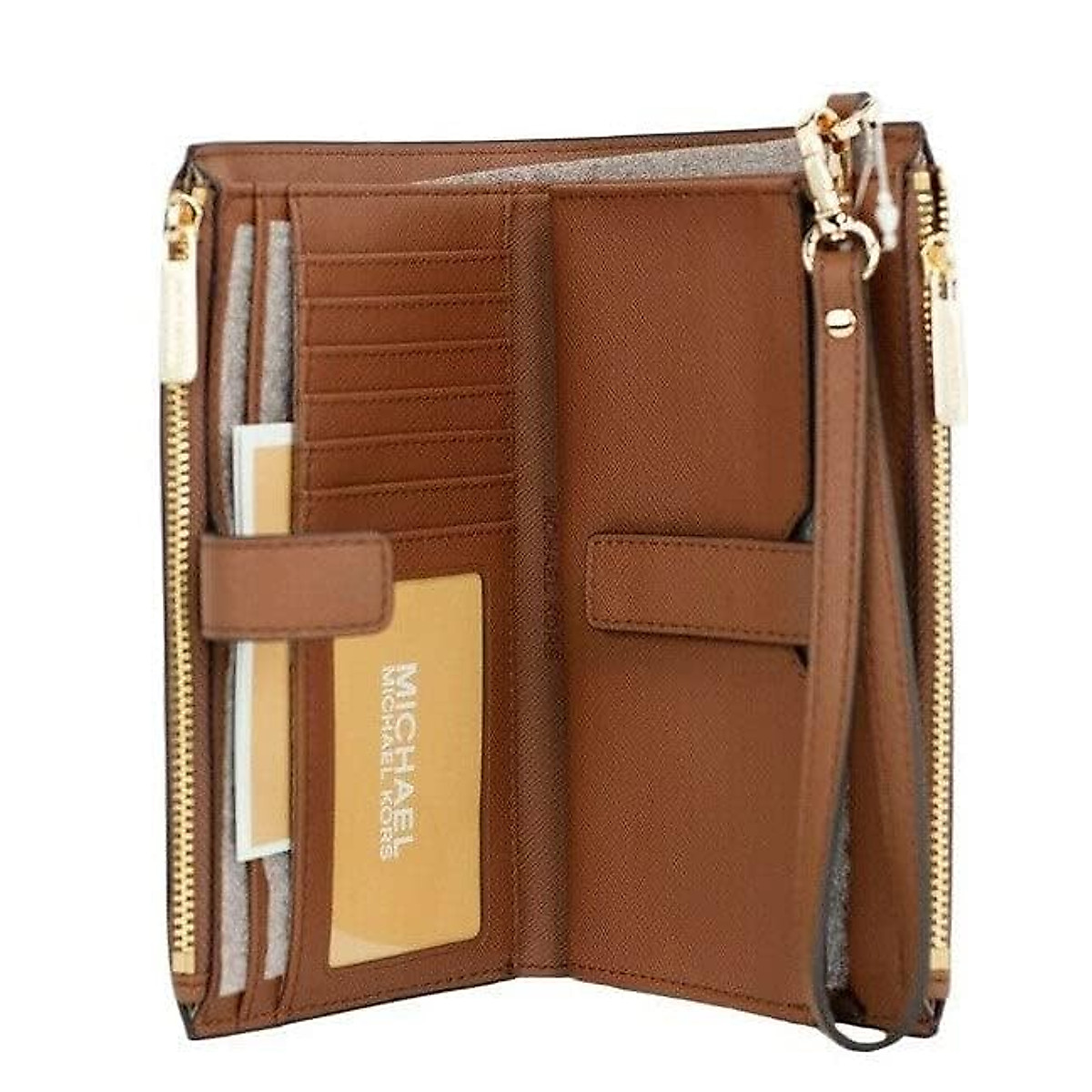 Michael Kors Women's Jet Set Travel Dbl Zip Wristlet No Size (Luggage)