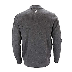 SEC.119 Grateful Dead Bolt Quarter-Zip Sweater | 4-Way Stretch Fabric Sweatshirt | Grey Officially Licensed Apparel | Extra Large