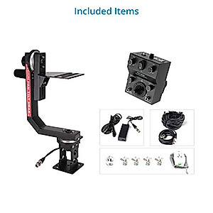 PROAIM Senior Motorized 2-Axis Pan Tilt Head w 12V Joystick Control for Camera Jib Crane. 360° Pan/tilt Move, Remote-Precise Control on Moves. Inaudible Operations, 7.5kg/16.5lb Payload + Bag (PT-SR)