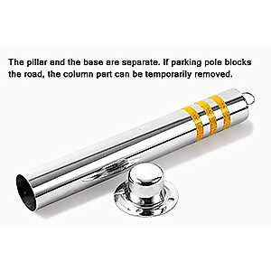 Metal Parking Barriers Traffic Security Bollard Removable Parking Space Lock Perfect Parking Post, Construction Lot, Road Marker or Street Stanchion(Size:650x89mm) (650x89mm)