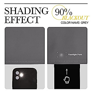 NICETOWN Thermal Insulated Grommet Blackout Curtains for Bedroom (2 Panels, W42 x L63 -Inch, Grey)