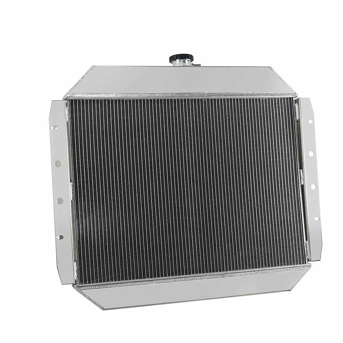 ReadyCool 4 Row Core Aluminum Radiator for 1966-1979 Ford F100 F150 F250 F350 Bronco Trucks Pickup V8 Chevy Engine, 66 67 68 69 70 71 72 73 74 75 76 77 78 79 Downflow Radiators