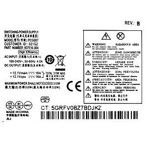 Ptcliss 310W PCG007 901772-004 937516-004 Power Supply Replacement for HP ProDesk 280 288 G3 282 G3 400 G4 SFF