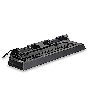 YICANG Vertical Stand with Cooling Fan Controller Charging Station for PS4 /PS4 Slim