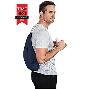 Quikflip 2-in-1 Reversible Backpack Hoodie (As Seen on SHARK TANK) Unisex Full-Zip Hero Hoodie Classic - Pacific Navy