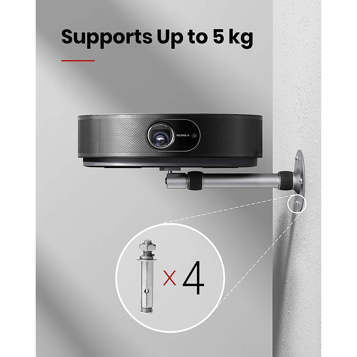 Anker Nebula Cosmos 1080p Video Projector with stand, Fits All Nebula Projectors