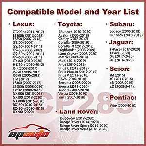 EPAuto CP285 (CF10285) Premium Cabin Air Filter includes Activated Carbon