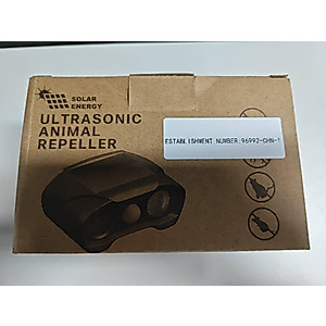 2 Pack Upgraded Solar Deer Repellent Devices for Garden,Ultrasonic Animal Repeller Outdoor with Motion Sensor to Scare Away Raccoon Cat Rabbit Squirrel Dog Skunk,Animal Deterrent for Yard Protection