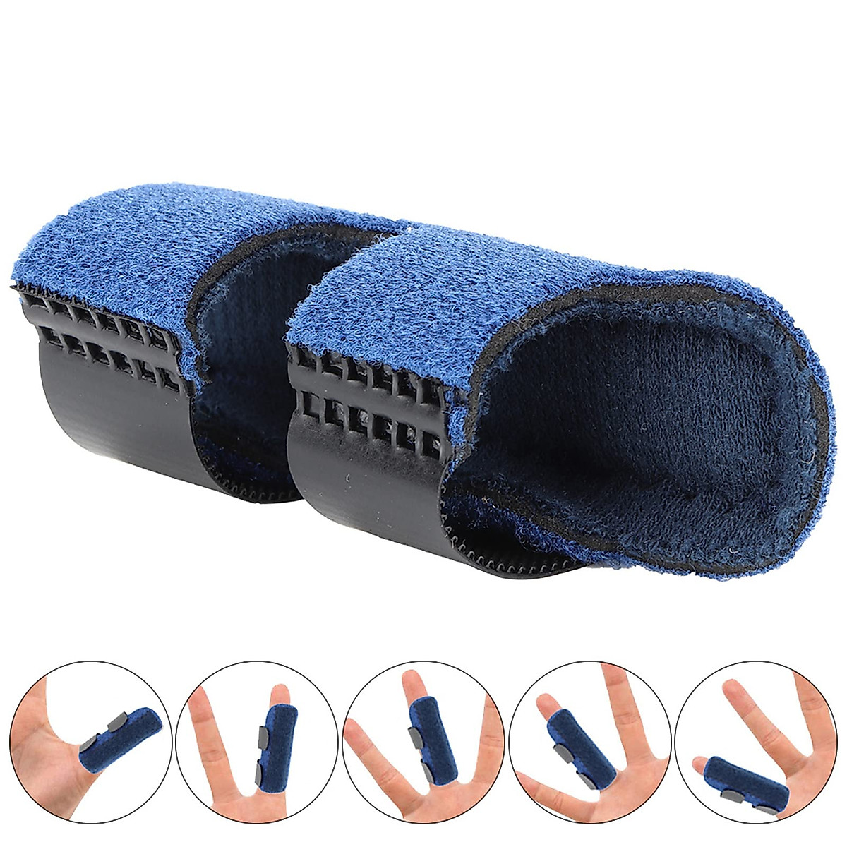 1Pc Trigger Finger Splint, Finger Fixed Strap with Protective Sleeve, Injuries Broken Fingers Pain Relief Support Belt