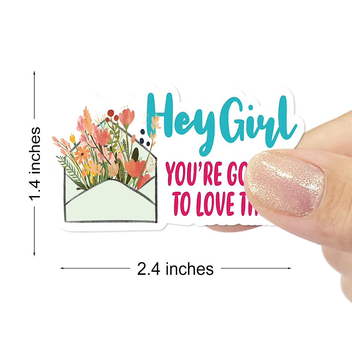 Hey Girl You’re Going to Love This Stickers,Thank You Stickers,Handmade Stickers,Small Shop Stickers,Envelopes Stickers for Small Business, Online Retailers,Handmade Goods,500 Labels Per Roll