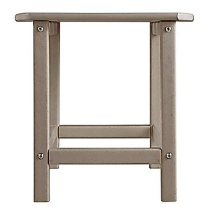Signature Design by Ashley Sundown Treasure Outdoor Patio HDPE Weather Resistant End Table, Brown
