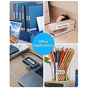 10 Pack, MarkDomain Label Tape Compatible Brother TZe TZ Laminated P Touch Label Maker Tape for PT D210 H110 D220 D410 D600, Black on White/Purple/Blue/Pink/Mint Green/Berry Pink/Lime Green