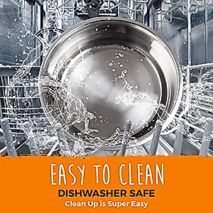 Mighty Paw Stainless Steel Dog Bowls (2 Pack) | Non-Slip Rubber Bottom and No Spill Design. Dishwasher Safe Metal Food & Water Dish Set for Small & Large Pet Breeds. (Small, Dogs <30 lbs, 5.5”)