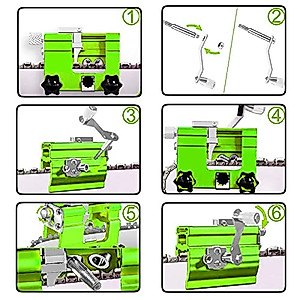 Chainsaw Sharpening Kit, Fast Hand Crank Chainsaw Sharpener, Portable Chain Saw Sharpener Tool with Carrying Bag, Cleaning Brush & Gloves, Easy to Use Chain Saw Blade Sharpener for 4"-22" Chain Saws