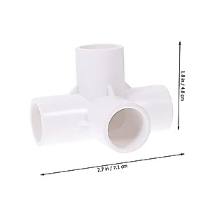 YARNOW PVC 50 Pcs Water Pipe Elbow Frame Hangers Clothes Rack with Shelf A Frame Tent PVC Dress Hangers PVC Pipe Fittings Pipe Connector for Storage Frame PVC Pipe Tee White
