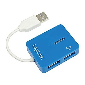Logilink Smile 4 Port USB 2.0 Hub - Blue