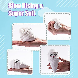 7Pcs Arts and Crafts for Girls, DIY Dessert Paint Your Own Squishies Kit! Gifts for Craft Lovers Kids Top Christmas Toys. Jumbo Slow Rise Squishies Stress Relief for Adult, with Decorating Stickers