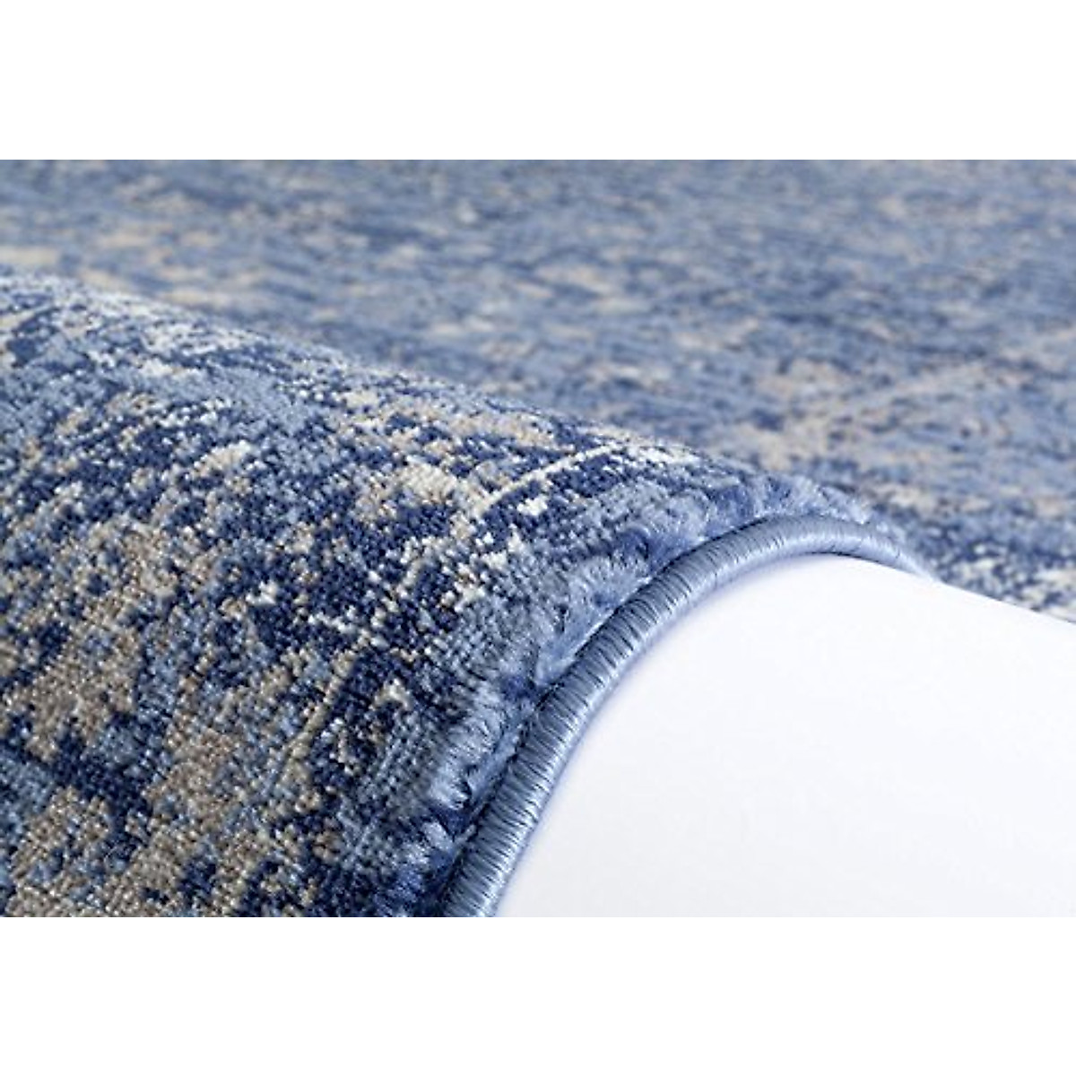 Luxe Weavers Distressed Blue 5 x 7 Area Rug Vintage Carpet