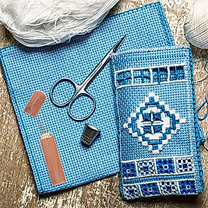 VICASKY Multi Tool Knitting Needle Organizer 8 Pcs Sewing Needles Wood Needle Holder Sewing Needle Container Needle Storage case Holder Wood Needle Sewing Thread Organizer Pocket Multitool