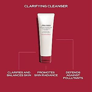Shiseido Clarifying Cleansing Foam - 125 mL - Cleanses, Balances & Removes Impurities for Smoother, Radiant Complexion - For All Skin Types