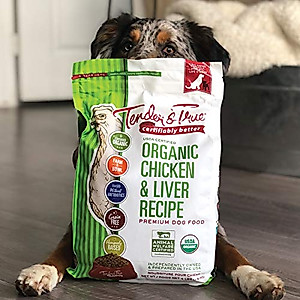 Tender & True Organic Chicken & Liver Recipe Dog Food, 11 lb
