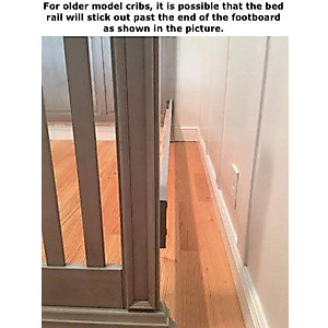 Full-Size Conversion Kit Bed Rails for Baby Cache Cribs | Multiple Finishes Available (Ash Gray)