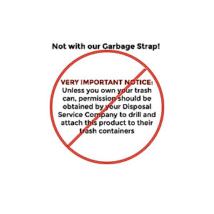 Garbage Commander Garbage Strap, Adjustable Garbage Can Security Strap, Heavy Duty Material, Black