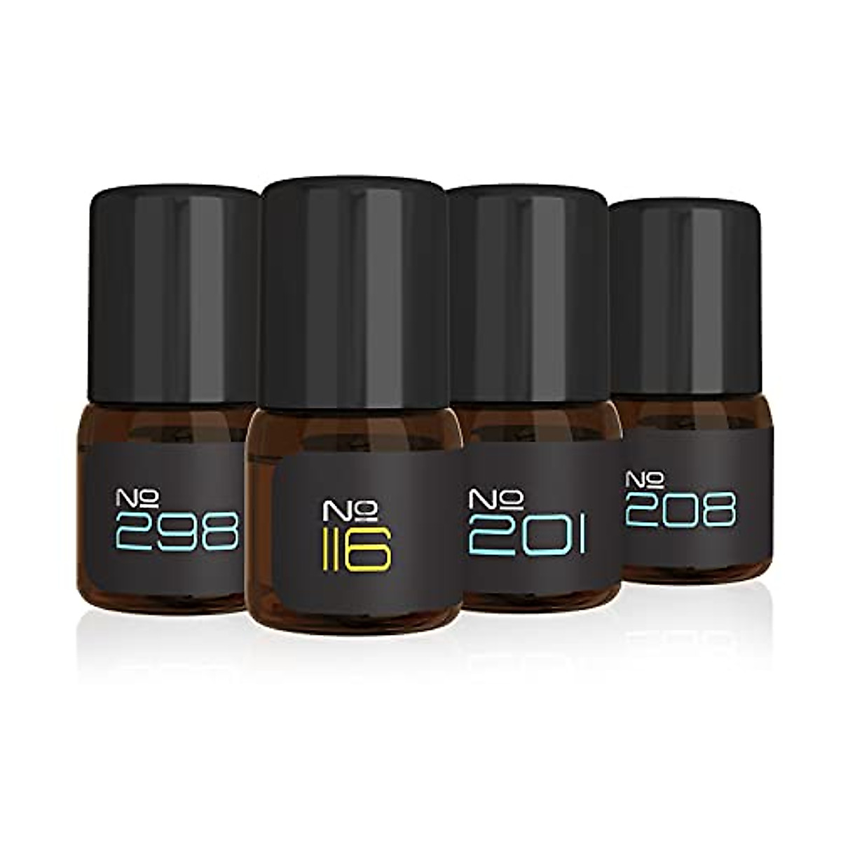 4 Original Nitro Musk Creations of Tom Ford Cologne for Men, Oud Wood, Tobacco Vanille, Ombre Leather 2018, & Grey Vetiver, Cologne Samples, Pure Cologne Oil, Premium Ingredients, by Musk & Hustle